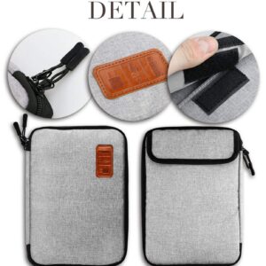 Travel Cable Organizer Bag Double Layer Waterproof Portable Electronic Accessories Organizer for USB Cable Cord Phone Charger Headset Wire SD Card with 10pcs Cable Ties(Grey)