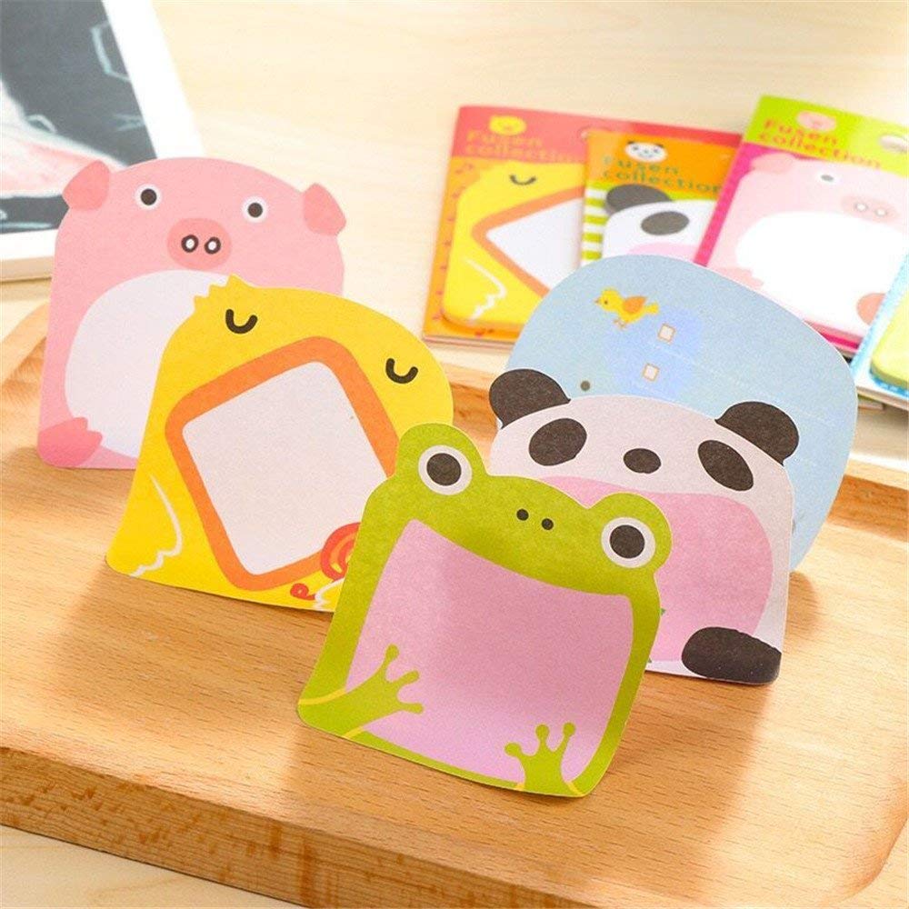 Sticky Notes, Self-Stick Removable Shaped Sticky Notes - 14 Pads - 100 Sheets 6 Pad Shaped Notes -20 Sheets 8 Pad Animal Notes(14 Pack)