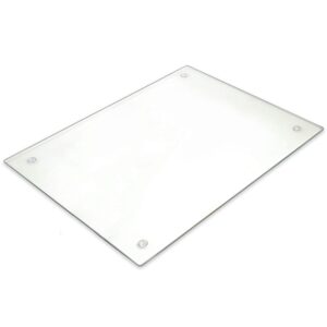 tempered glass cutting board – long lasting clear glass – scratch resistant, heat resistant, shatter resistant, dishwasher safe. (xlarge 16x20")