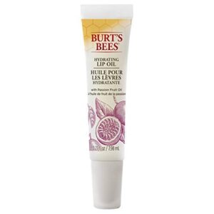 burt's bees 100% natural hydrating lip oil with passion fruit oil, 1 tube (pack of 4)