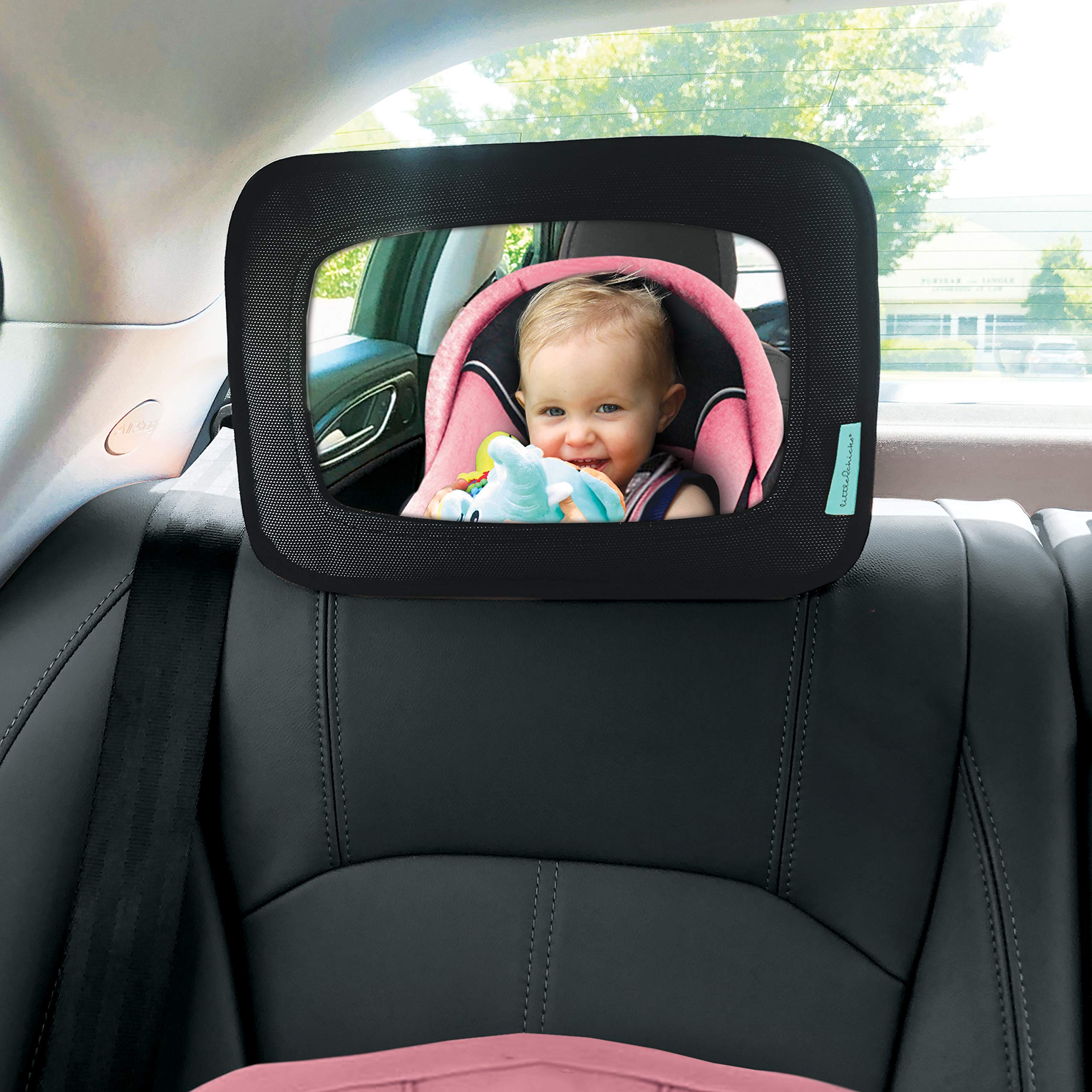 Little Chicks Rear Facing Baby Easy View Safety Mirror - Car Mirror for Baby and Toddlers with Clear Wide View - Essential Car Seat Mirror for Safety and Convenience