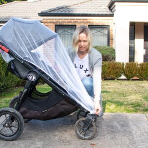 Little Chicks Baby Stroller & Play Yard Insect Netting - with Elastic Trim Mesh Cover - Model CK093