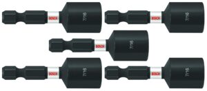 bosch itns716b 5-pack 1-7/8 in. x 7/16 in. impact tough nutsetters