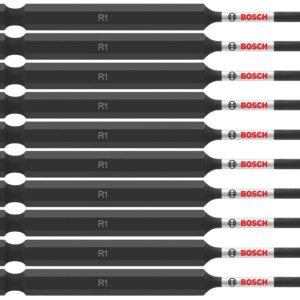 BOSCH ITSQ135B 10-Pack 3-1/2 In. Square #1 Impact Tough Screwdriving Power Bits