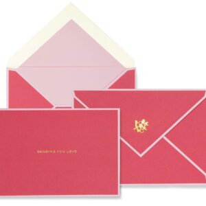 Kate Spade New York All Occasion Card Set of 15 with Blank Interior and Lined Envelopes, Colorblock