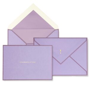 Kate Spade New York All Occasion Card Set of 15 with Blank Interior and Lined Envelopes, Colorblock