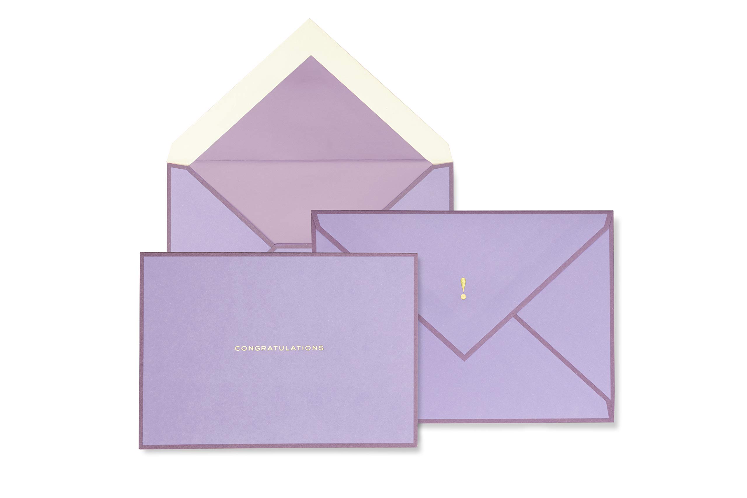 Kate Spade New York All Occasion Card Set of 15 with Blank Interior and Lined Envelopes, Colorblock