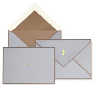 Kate Spade New York All Occasion Card Set of 15 with Blank Interior and Lined Envelopes, Colorblock