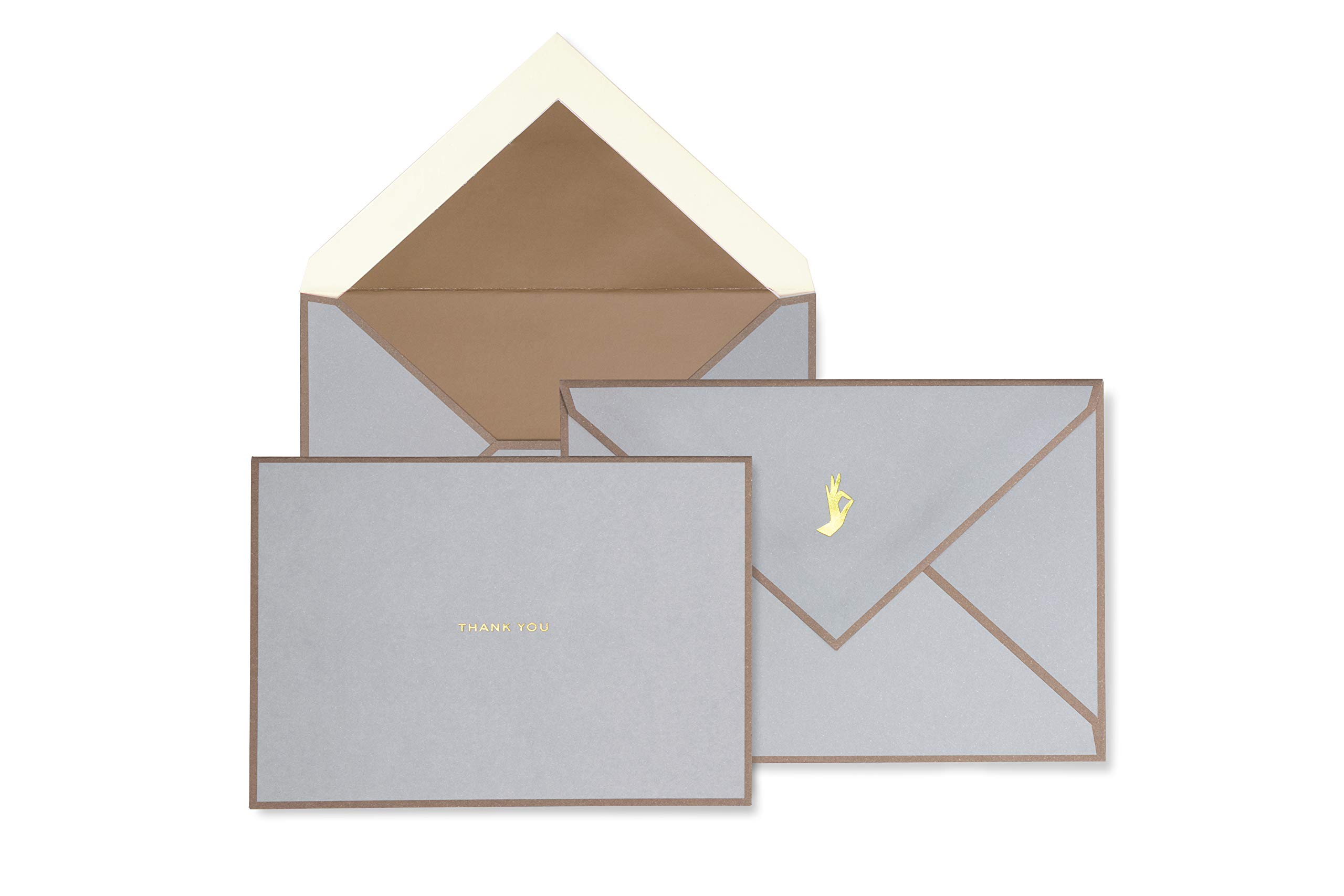 Kate Spade New York All Occasion Card Set of 15 with Blank Interior and Lined Envelopes, Colorblock