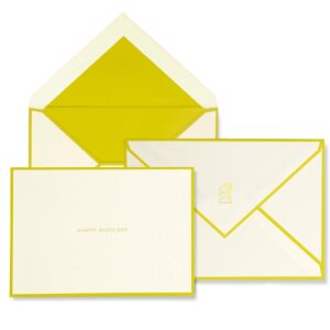 Kate Spade New York All Occasion Card Set of 15 with Blank Interior and Lined Envelopes, Colorblock