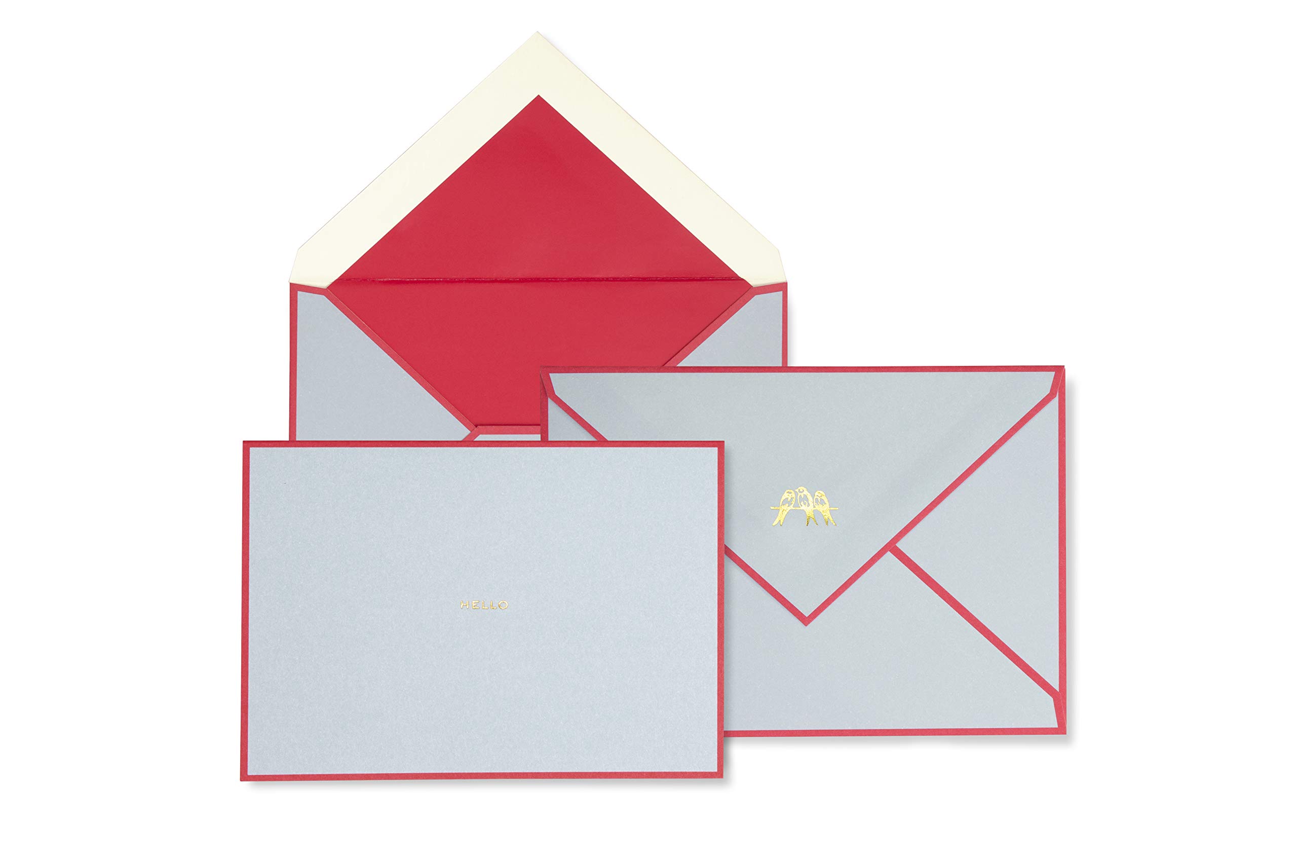 Kate Spade New York All Occasion Card Set of 15 with Blank Interior and Lined Envelopes, Colorblock