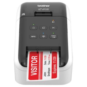 brother rql-810w- (ql-810w) ultra-fast label printer with wireless networking white (renewed)