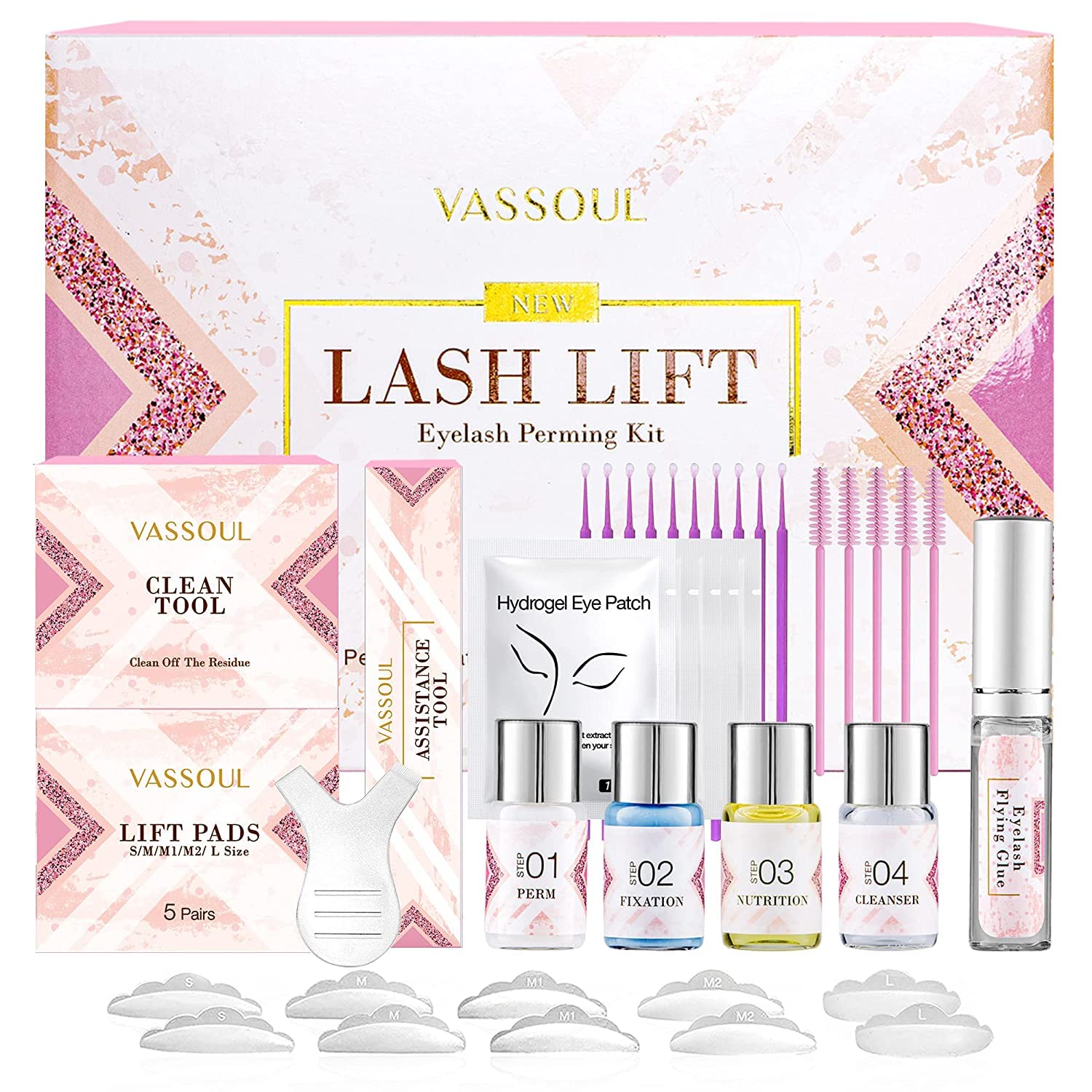 Lash Lift Kit, Eyelash Perm Kit, Professional Eyelash Lash Extensions, Lash Curling, Semi-Permanent Curling Perming Wave Suitable For Salon