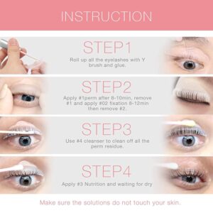 Lash Lift Kit, Eyelash Perm Kit, Professional Eyelash Lash Extensions, Lash Curling, Semi-Permanent Curling Perming Wave Suitable For Salon