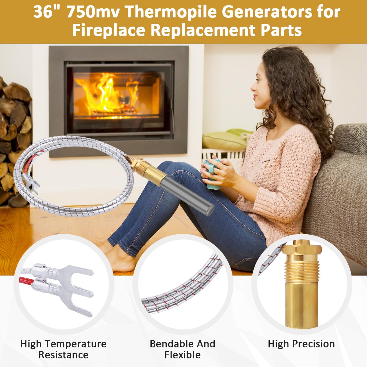 Napolean W680-0004 Gas Fireplace Thermopile Thermogenerator SAME DAY SHIPPING