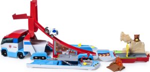 paw patrol, launch’n haul paw patroller, transforming 2-in-1 track set for true metal die-cast vehicles