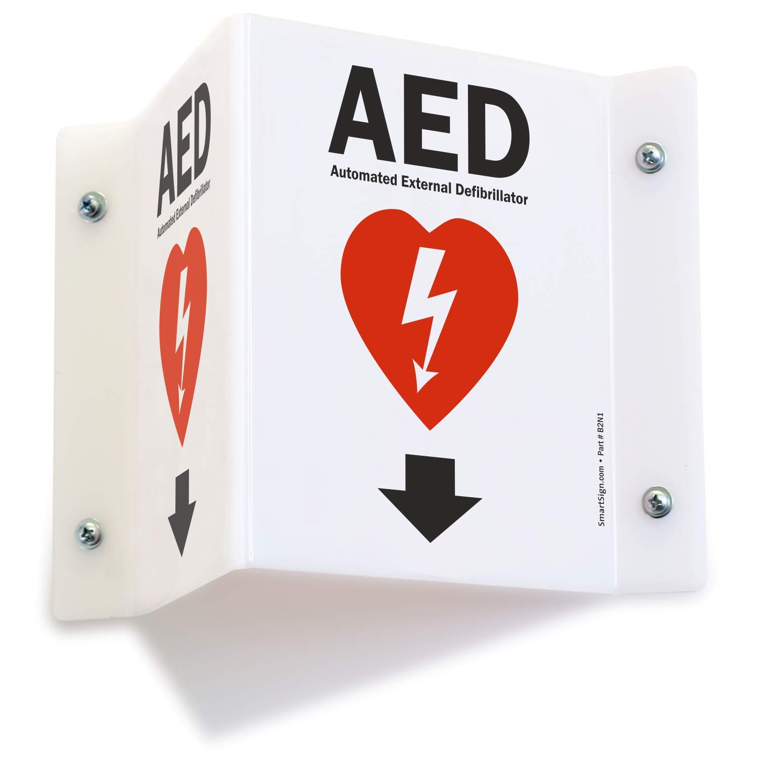 SmartSign "AED" Projecting Sign | 5" x 6" Acrylic