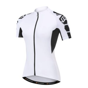 nuckily women's cycling jersey short sleeve with 3 pockets bike bicycle clothing biking riding shirts cycle wear white