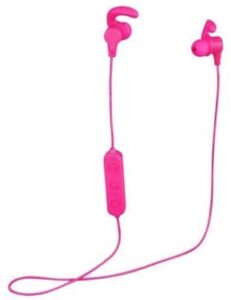 onn bluetooth in-ear headphones with built-in microphone (pink)