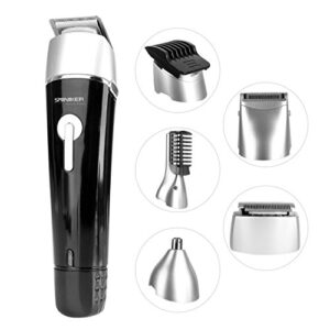 SMINIKER Professional 5 in 1 Multi-functional Waterproof Man's Grooming Kit Hair Clippers Beard Trimmer Kit Body Groomer Kit of Mustache Trimmer Nose Hair Trimmer Precision Trimmer