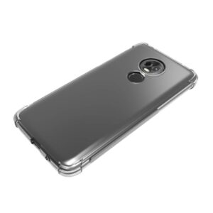 PUSHIMEI Moto G7 Power/Supra/Optimo Maxx Case, Soft TPU Crystal Clear Anti-Shock Protective Cover