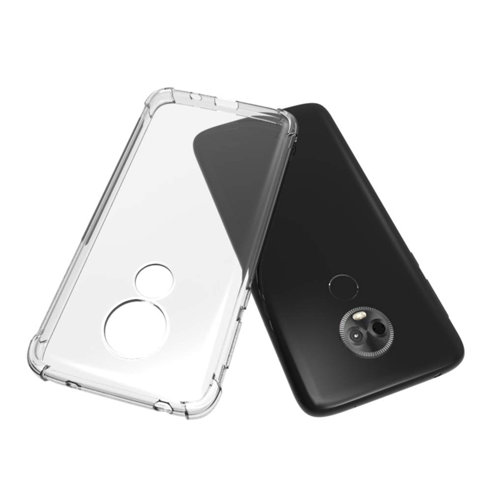 PUSHIMEI Moto G7 Power/Supra/Optimo Maxx Case, Soft TPU Crystal Clear Anti-Shock Protective Cover