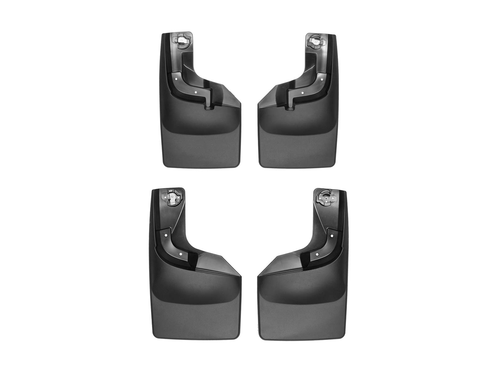 WeatherTech Custom No Drill Splash Guard MudFlaps for Ford Super Duty (No Dually, No Fender Flares) - Front & Rear Set (110065-120065), Black