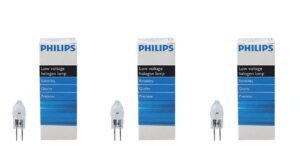 philips 3 pack halogen non-reflector 5761 30w g4 6v light bulb