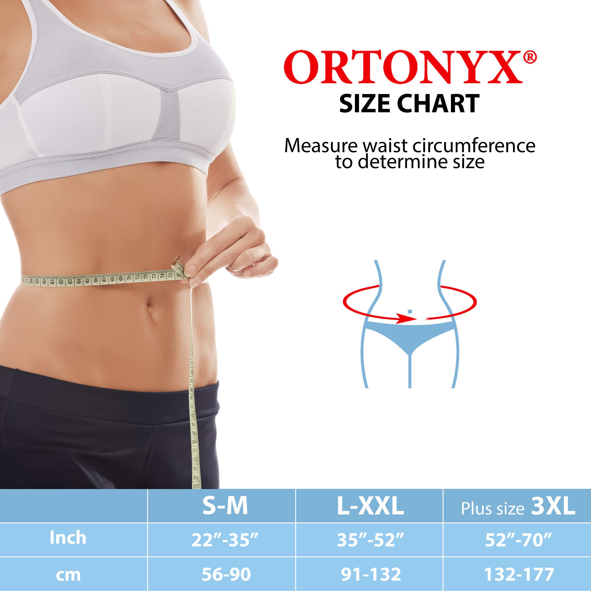 ORTONYX Premium Umbilical Hernia Belt for Women and Men / 6.25" Abdominal Binder With Hernia Support Pad - Navel Ventral Epigastric Incisional and Belly Button Hernias - Beige OX5241-L/XL