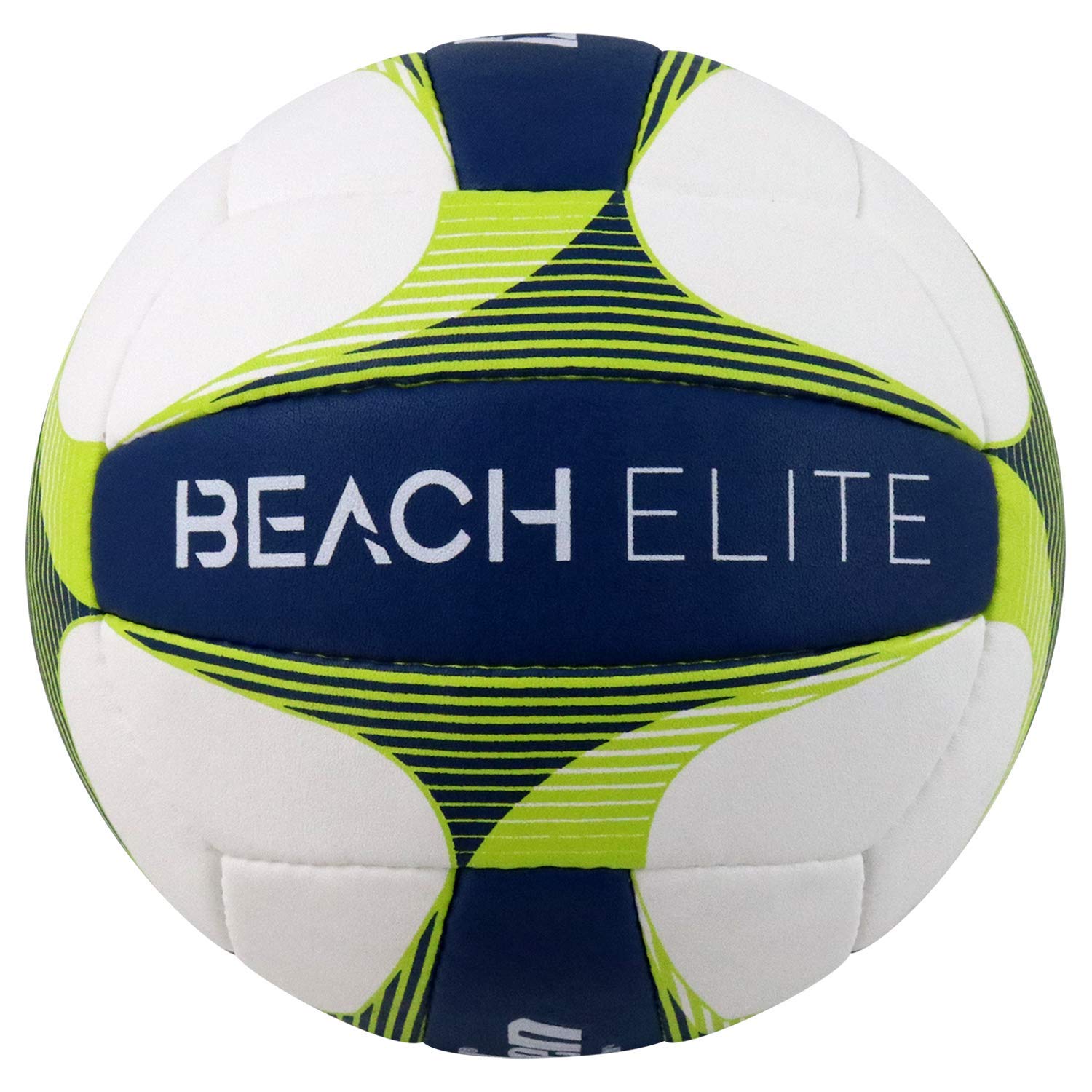 Baden | Perfection Beach Elite | Weather Resistant Cover + Raised Seem for Maximum Play | Official College Beach Volleyball | All Ages | Official Size 5 | Navy/Green/White | Official AVCA Beach Ball