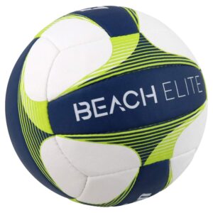 Baden | Perfection Beach Elite | Weather Resistant Cover + Raised Seem for Maximum Play | Official College Beach Volleyball | All Ages | Official Size 5 | Navy/Green/White | Official AVCA Beach Ball