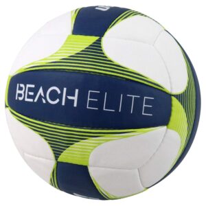 Baden | Perfection Beach Elite | Weather Resistant Cover + Raised Seem for Maximum Play | Official College Beach Volleyball | All Ages | Official Size 5 | Navy/Green/White | Official AVCA Beach Ball