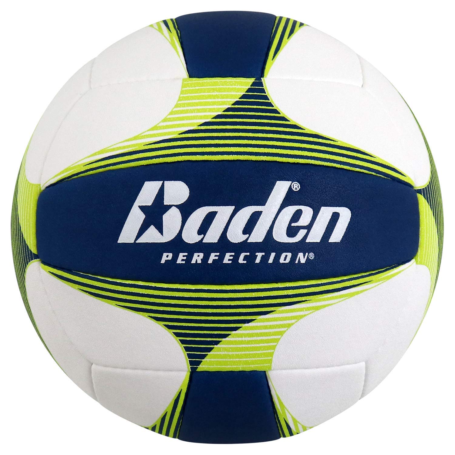 Baden | Perfection Beach Elite | Weather Resistant Cover + Raised Seem for Maximum Play | Official College Beach Volleyball | All Ages | Official Size 5 | Navy/Green/White | Official AVCA Beach Ball