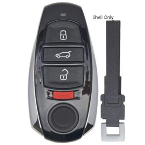 keyecu replacement remote key shell case fob 4 button for volkswagen touareg 2011-2016