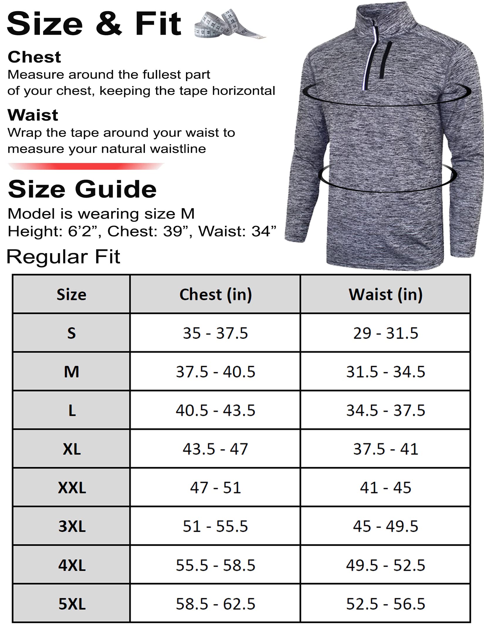 3 Pack: Men's Quarter 1/4 Zip Pullover Long Sleeve Workout Jackets, Athletic Dry Fit Running Shirts (Set 1, Small)