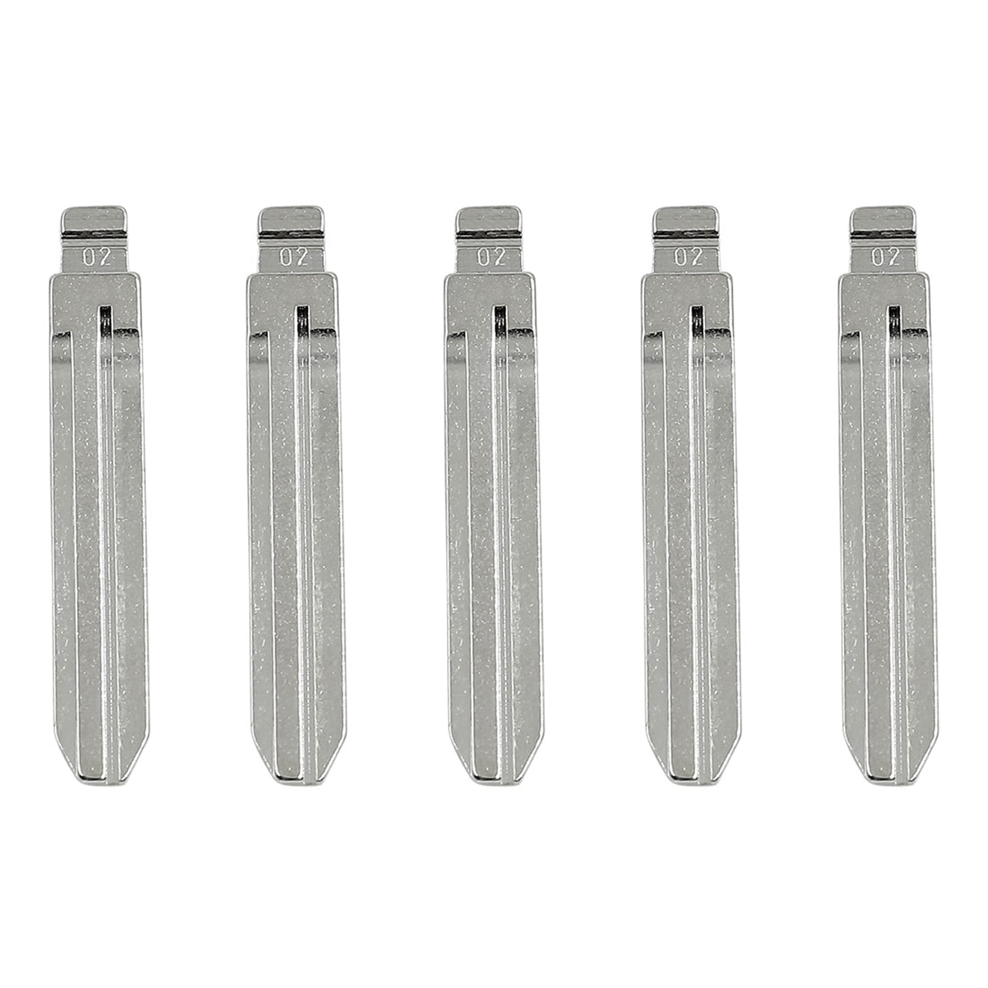 X AUTOHAUX 5pcs Metal Car Flip Remote Folding Key Blank Blade Replacement Silver Tone for Toyota Camry Corolla Rezi