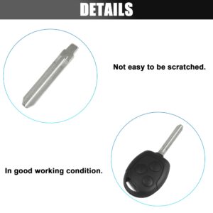 X AUTOHAUX 5pcs Metal Car Flip Remote Folding Key Blank Blade Replacement Silver Tone for Toyota Camry Corolla Rezi