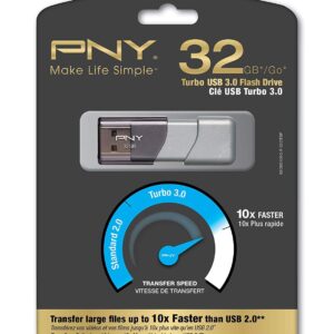 PNY 32GB USB 3.0 Flash Drive Elite Turbo Attache 3 (Five Pack) Model P-FD32GTBOP-GE Bundle with (2) Everything But Stromboli Lanyard