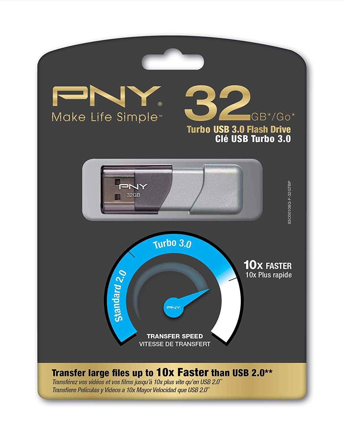 PNY 32GB USB 3.0 Flash Drive Elite Turbo Attache 3 (Five Pack) Model P-FD32GTBOP-GE Bundle with (2) Everything But Stromboli Lanyard