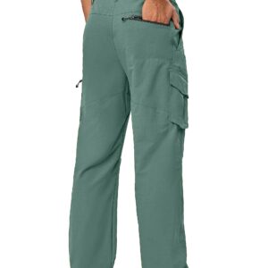 Little Donkey Andy Men's Quick Dry UPF 50+ Cargo Pants, Stretch Lightweight Outdoor Hiking Pants Sage M