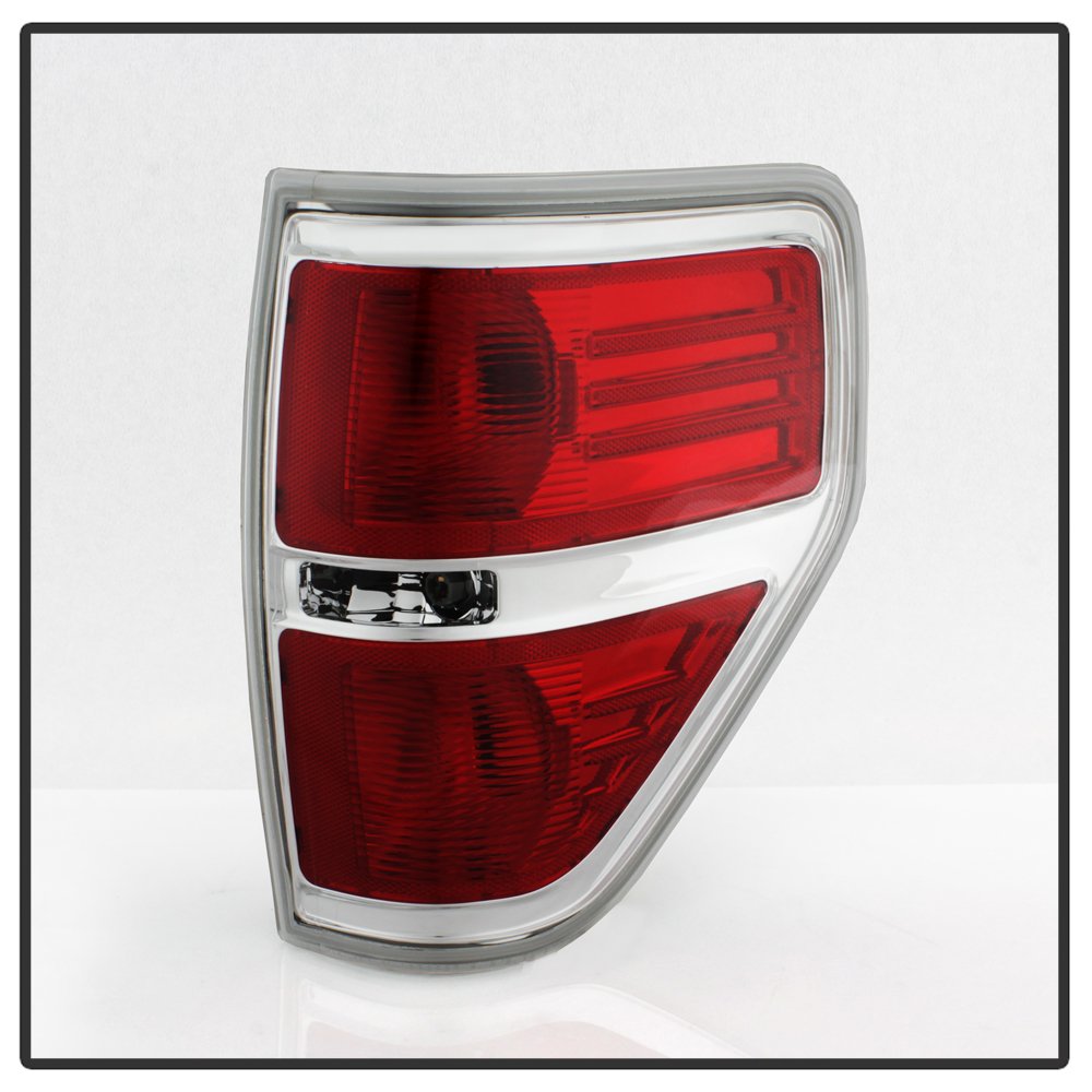 ACANII - For 2009-2014 Ford F150 Styleside Pickup Truck Chrome Trim Tail Light Rear Brake Lamp Assembly Passenger Side