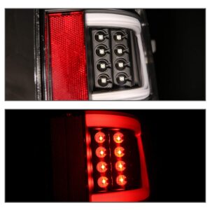 AmeriLite LED Light Bar Replacement Car Tail lights Set For 09-14 Ford F-150 - Passenger and Driver Side, Vehicle Light Assembly, Black