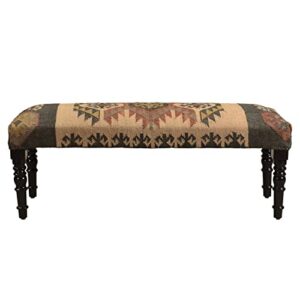 lr home southwestern indoor bench, 3'11" x 1'4", multi