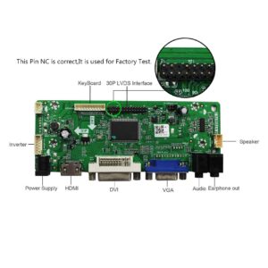 LCDBOARD HDMI Audio Controller Board for 13.3 inch 1280x800 N133IGE B133EW07 LTN133AT09 LP133WX2 LP133WX3-TLA1 B133WE04 30Pin LVDS Screen