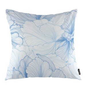 ofloral flower throw pillow covers floral line blue petal garden decorative square pillow case 18"x18" pillowcase home decor for sofa bedroom livingroom