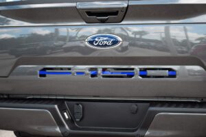 eurosport daytona- compatible with 2018-2020 ford f150, rear bumper letters (blue line)