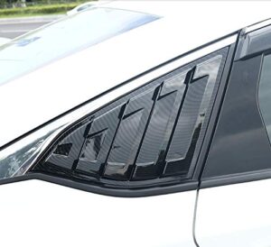 2x sport style carbon fiber print quarter window scoops louvers for ford fusion mondeo 2013-2021 (carbon fiber style)