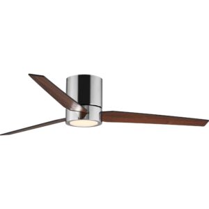 progress lighting braden collection 56" three-blade indoor hugger ceiling fan