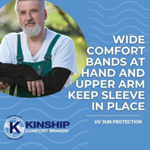 Kinship Comfort Brands Arm Sleeves Skin Protectors safe from Abrasions Bruising Thin Skin Tears & Sun | 1 Pair