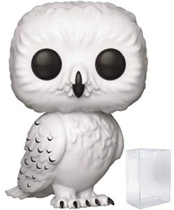 harry potter - hedwig (owl) funko pop vinyl figure (bundled with compatible pop box protector case), multicolored, 3.75 inches